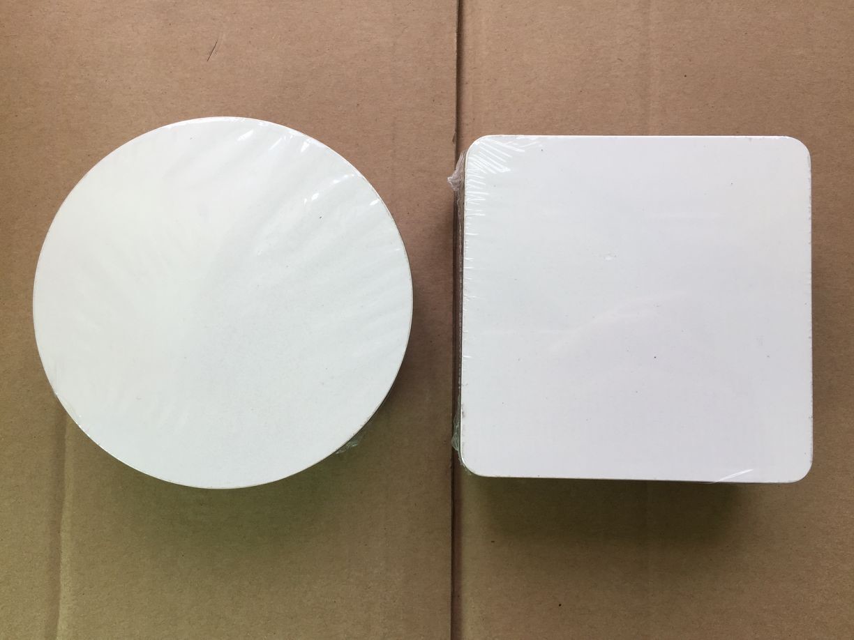 3 75 Blank MDF Coasters With Cork Back For DYE Sublimation Use 